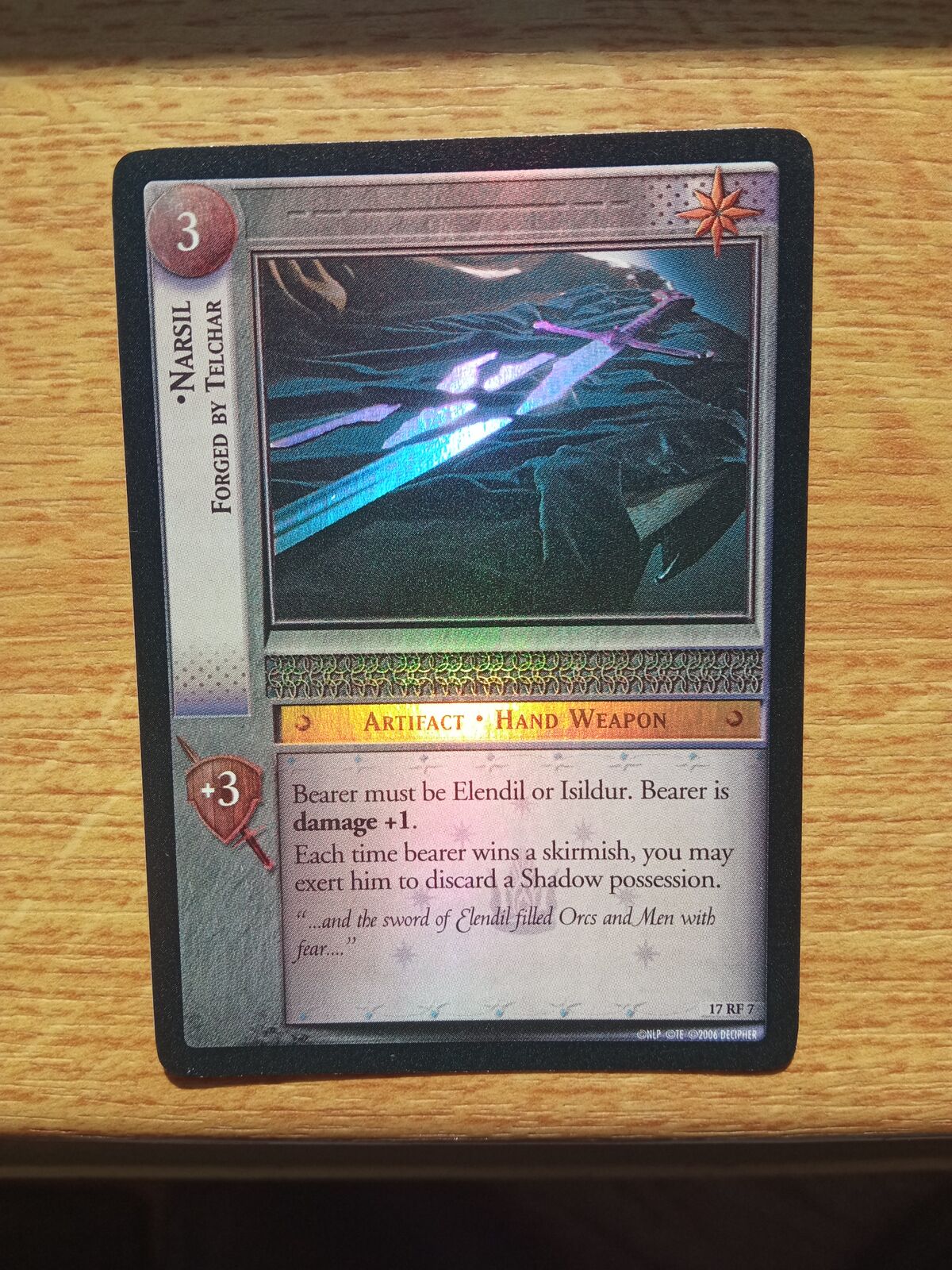 Narsil, Forged by Telchar (17RF7) - LOTR-TCG Wiki