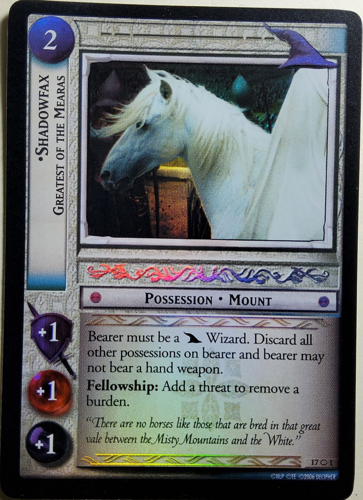 Shadowfax, Greatest of the Mearas (17O1) - LOTR-TCG Wiki